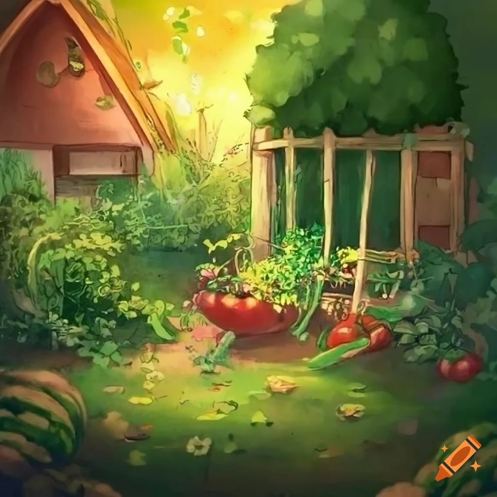Cartoon Vegetable Garden Book