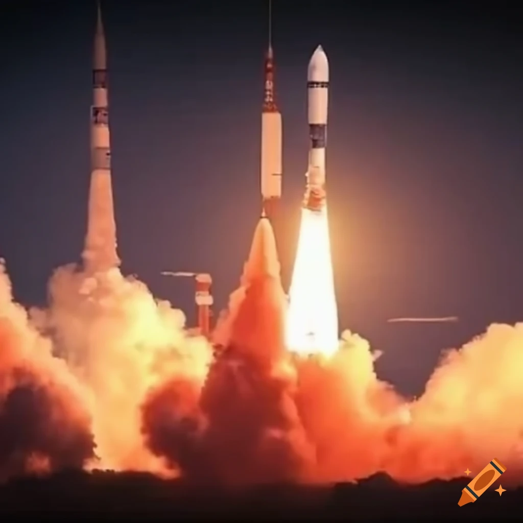 Isro rocket launching from Sriharikota, India on Craiyon