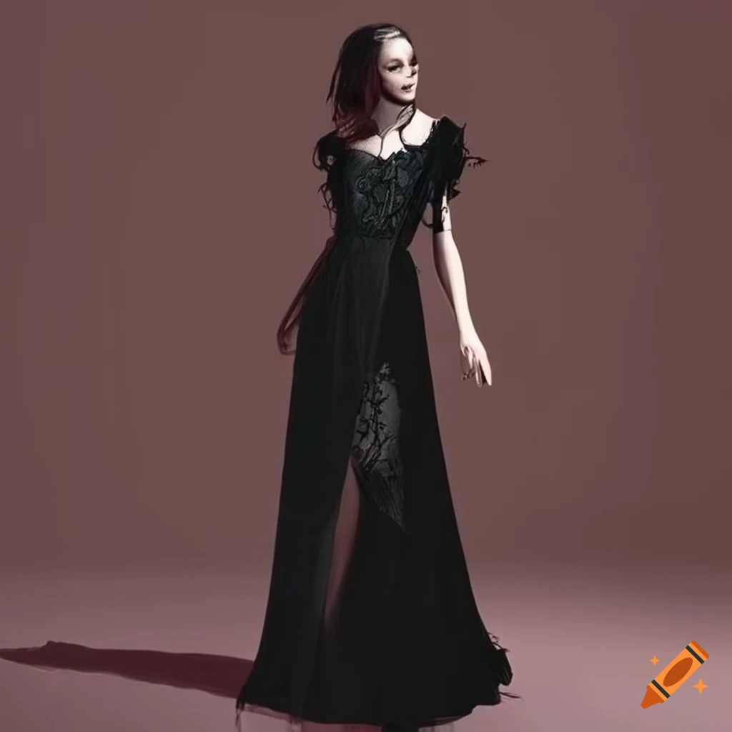 Long Dark Dress On Craiyon