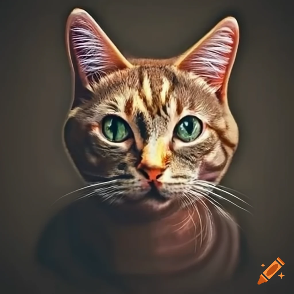 Close-up of a cat on Craiyon