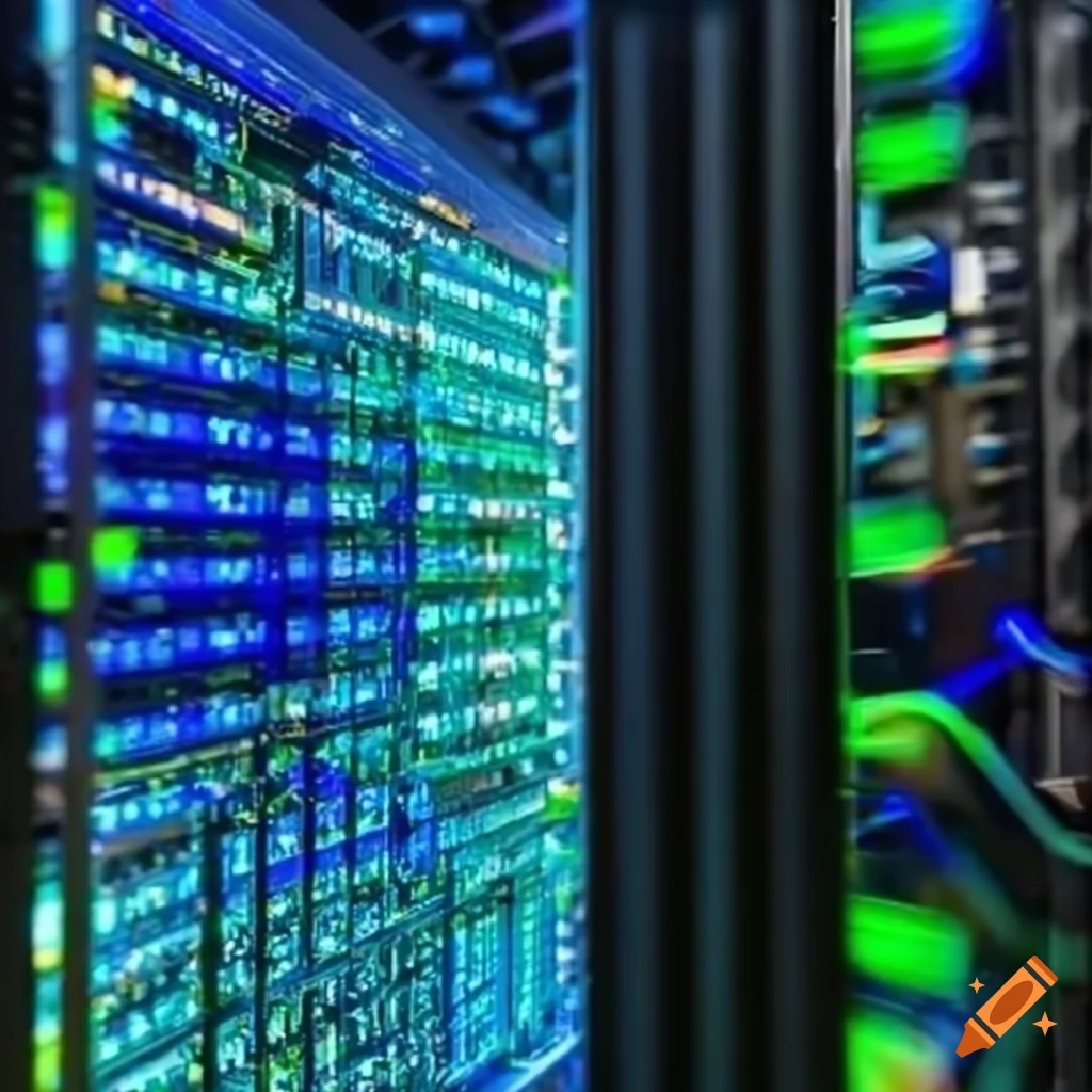 Dark data center on Craiyon