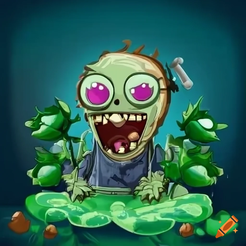 Cartoon depiction of zombies outside a school on Craiyon