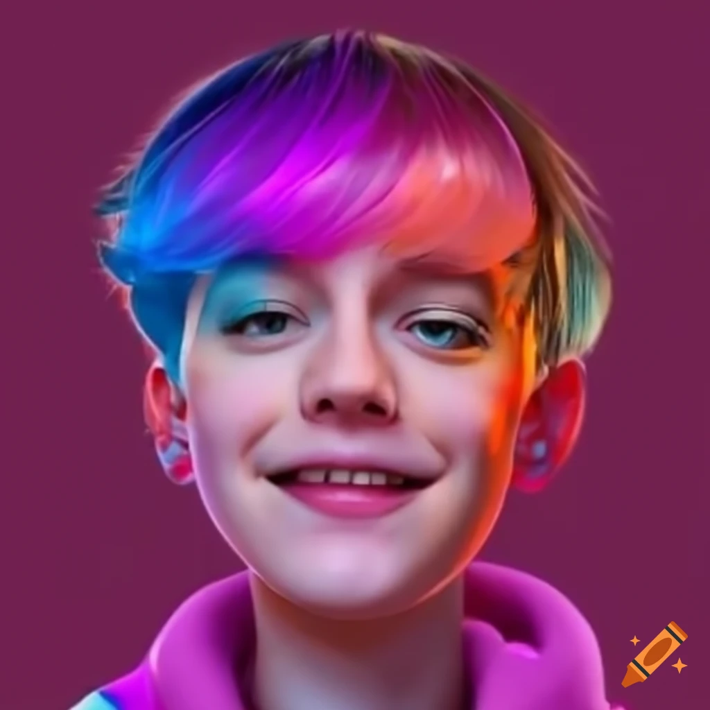 Red version of the youtuber icon jellybean on Craiyon