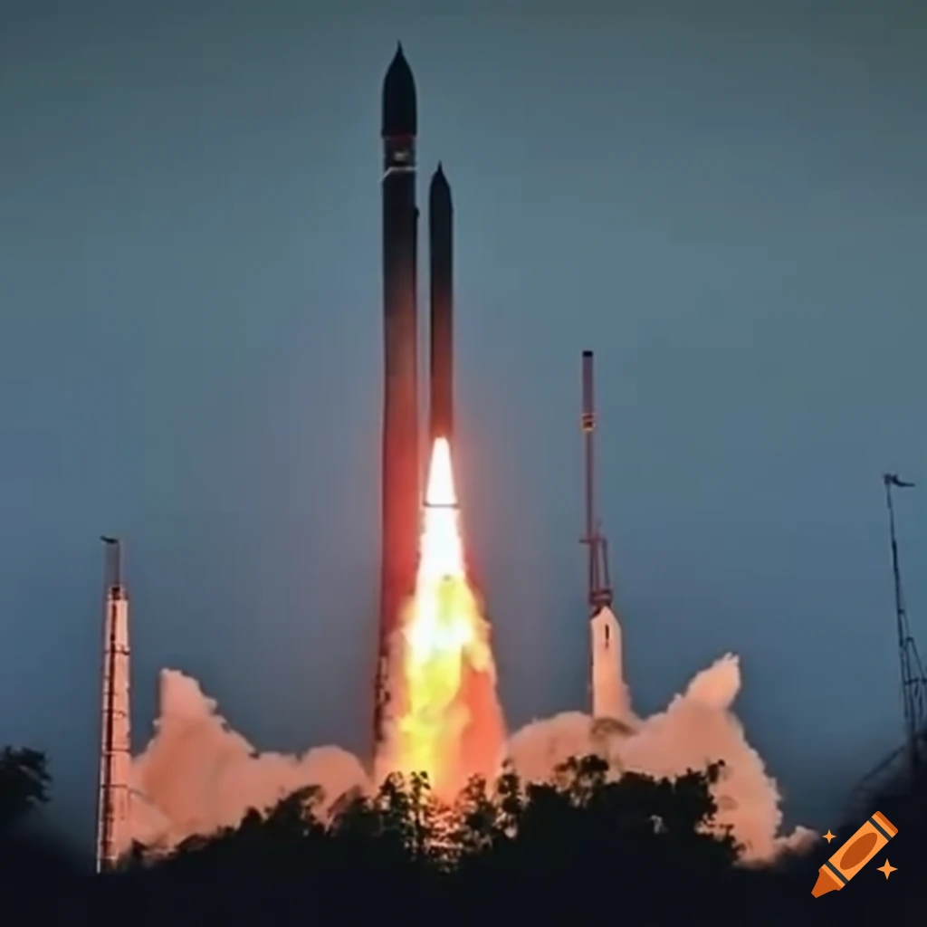 Isro rocket launching from sriharikota, india on Craiyon