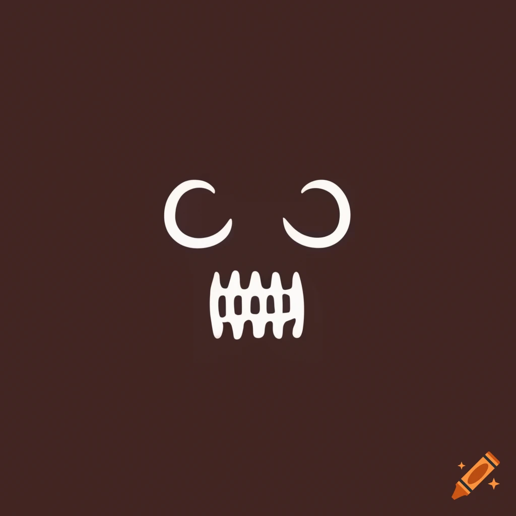 Exhausted and funny halloween icon logo on Craiyon