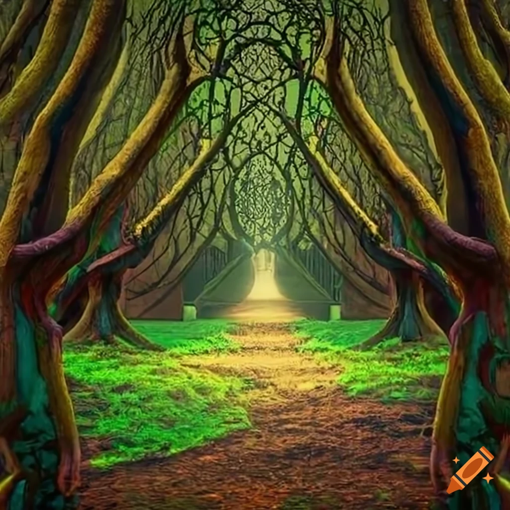 Image of Embergrove, an ancient and revered grove within the Eldertree ...