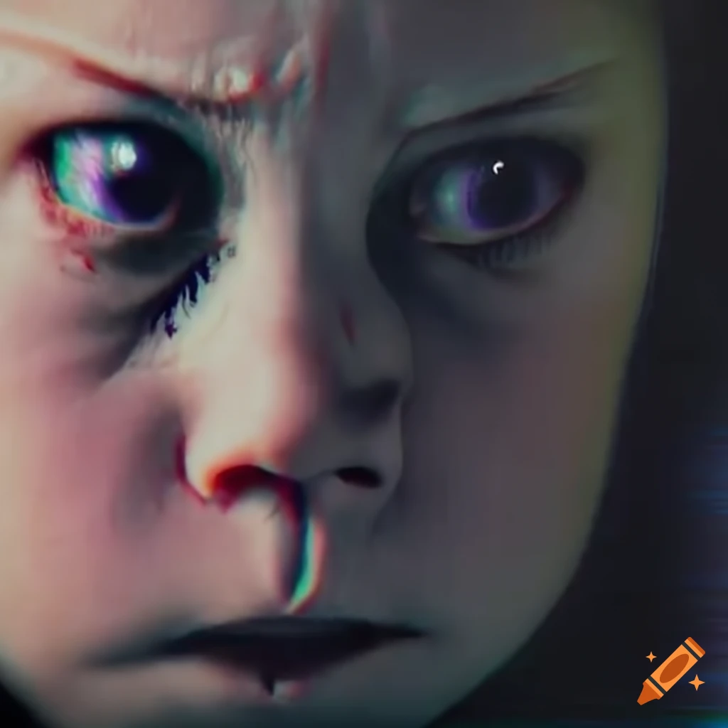 Digital artwork of an angry greta thunberg monster on Craiyon