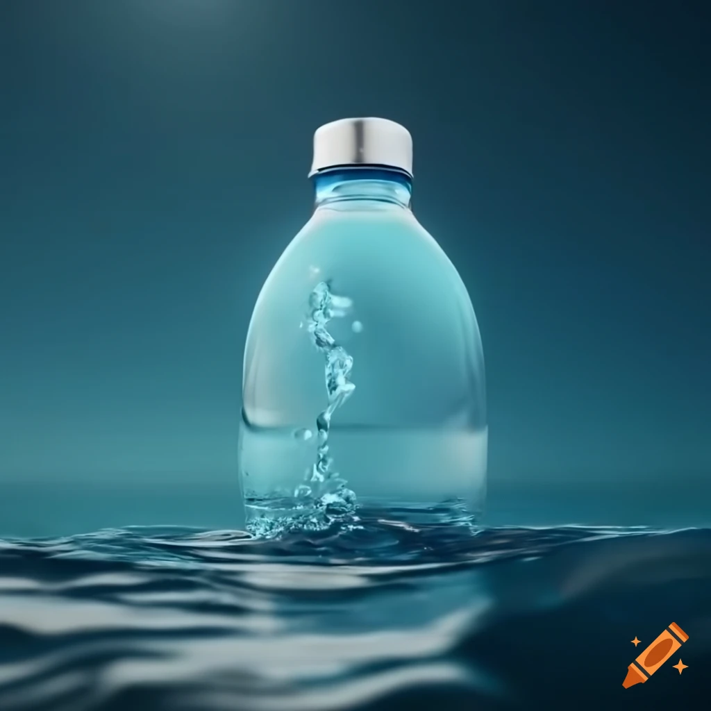 Hyper-detailed rendering of water bottle on Craiyon