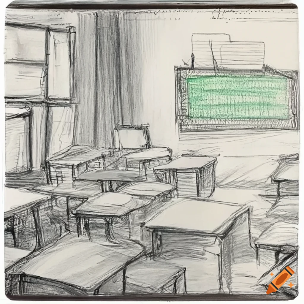 Classroom filled with students on Craiyon