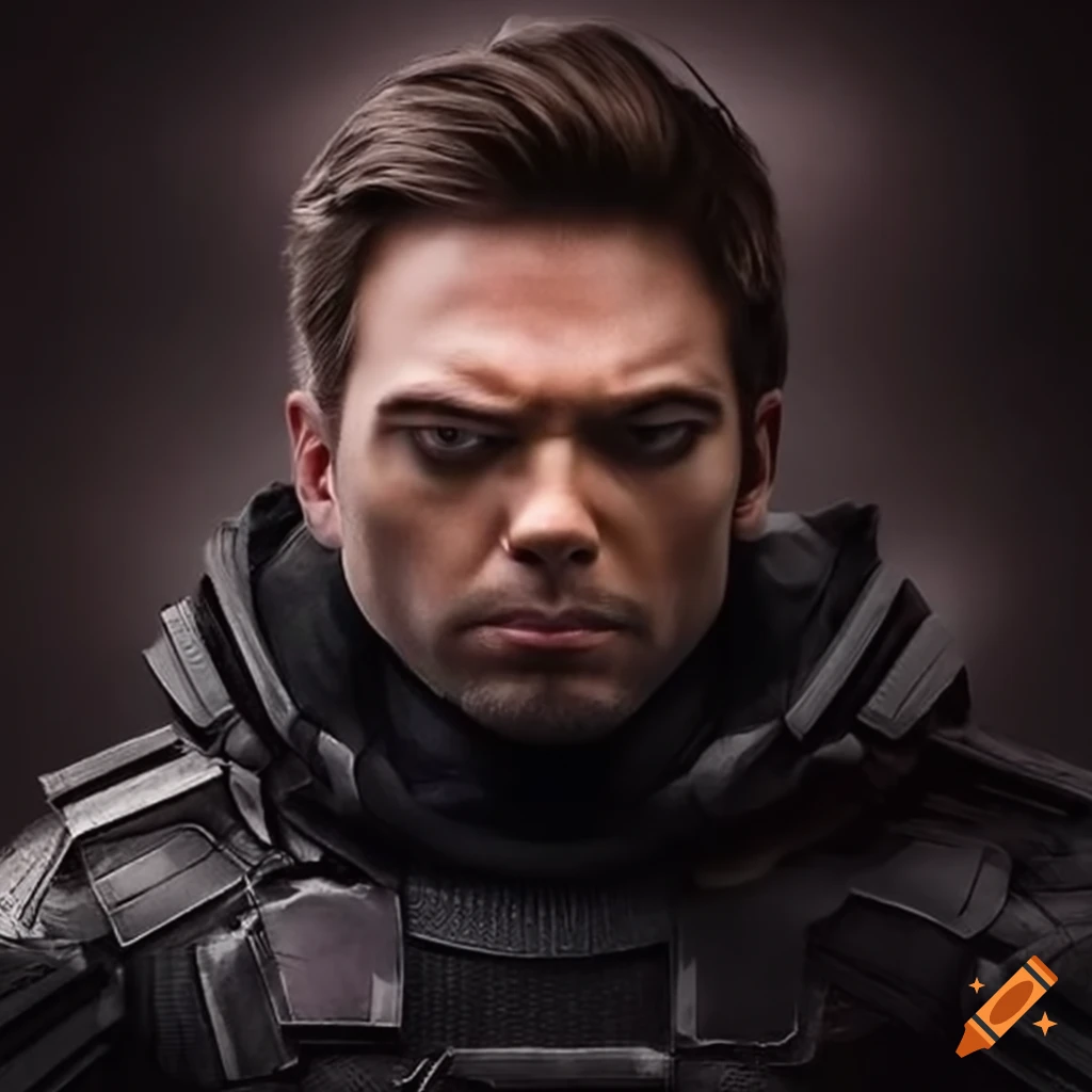 Winter soldier enjoying an ice cream artwork on Craiyon