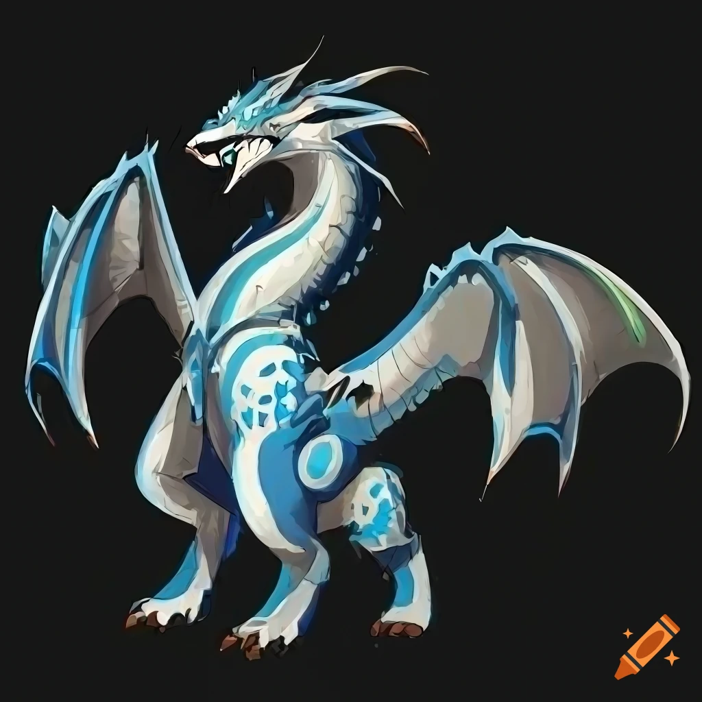 Detailed illustration of a dragon with vibrant colors on Craiyon