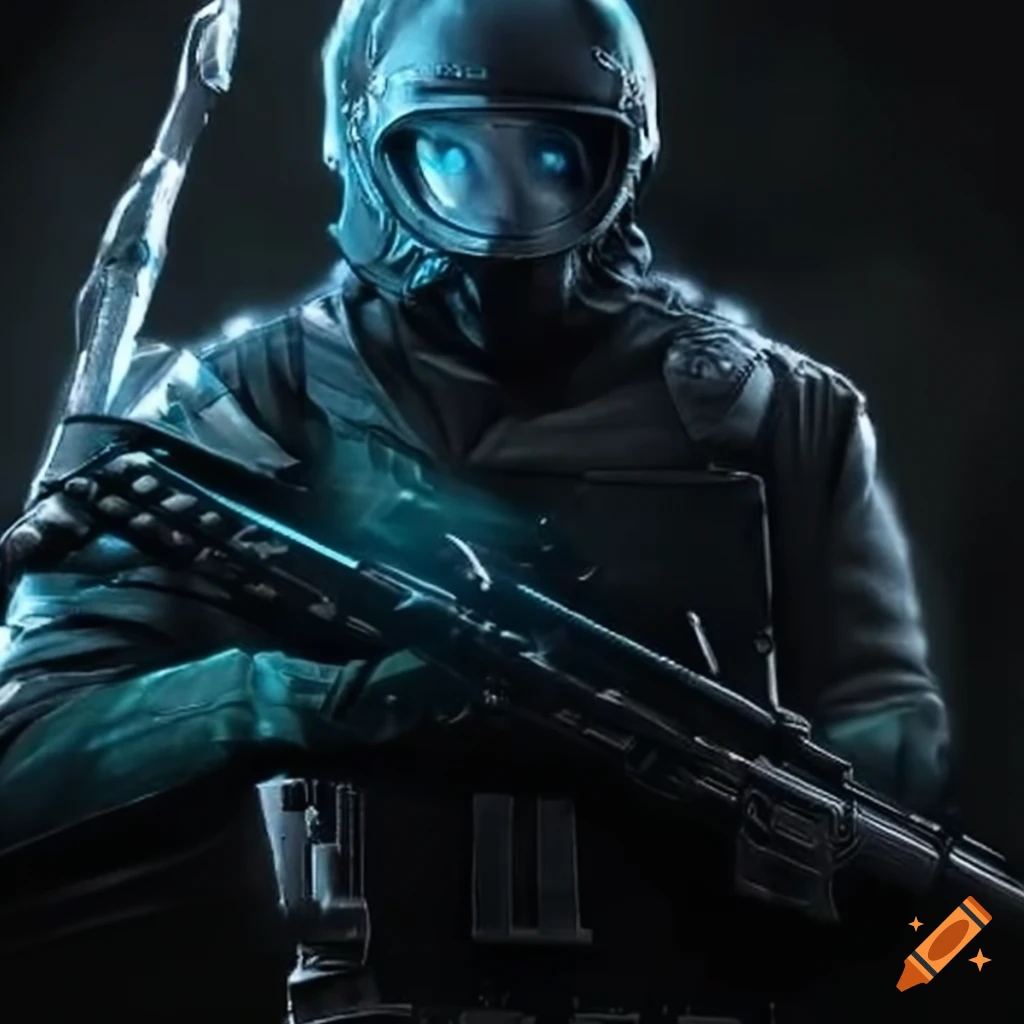 Illustration of in-game home security system on Craiyon