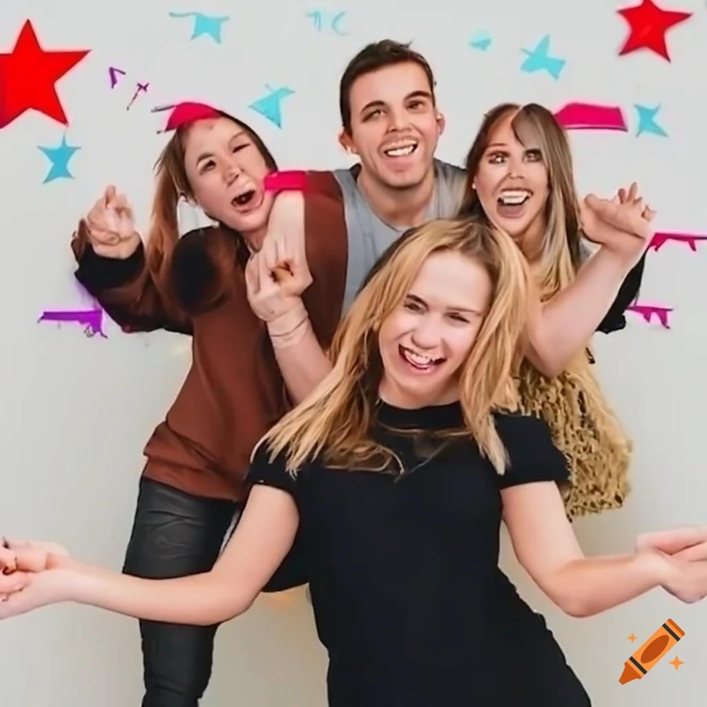 Joining youtube stars illustration on Craiyon