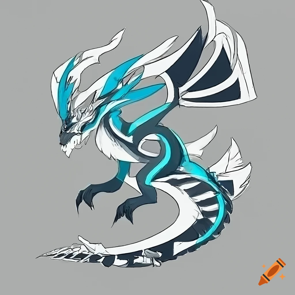 Detailed concept art of a dragon hybrid on Craiyon