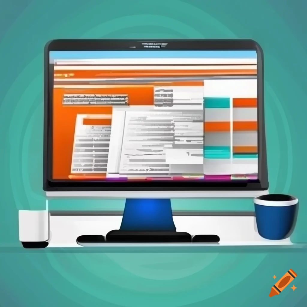 Web software illustration on Craiyon