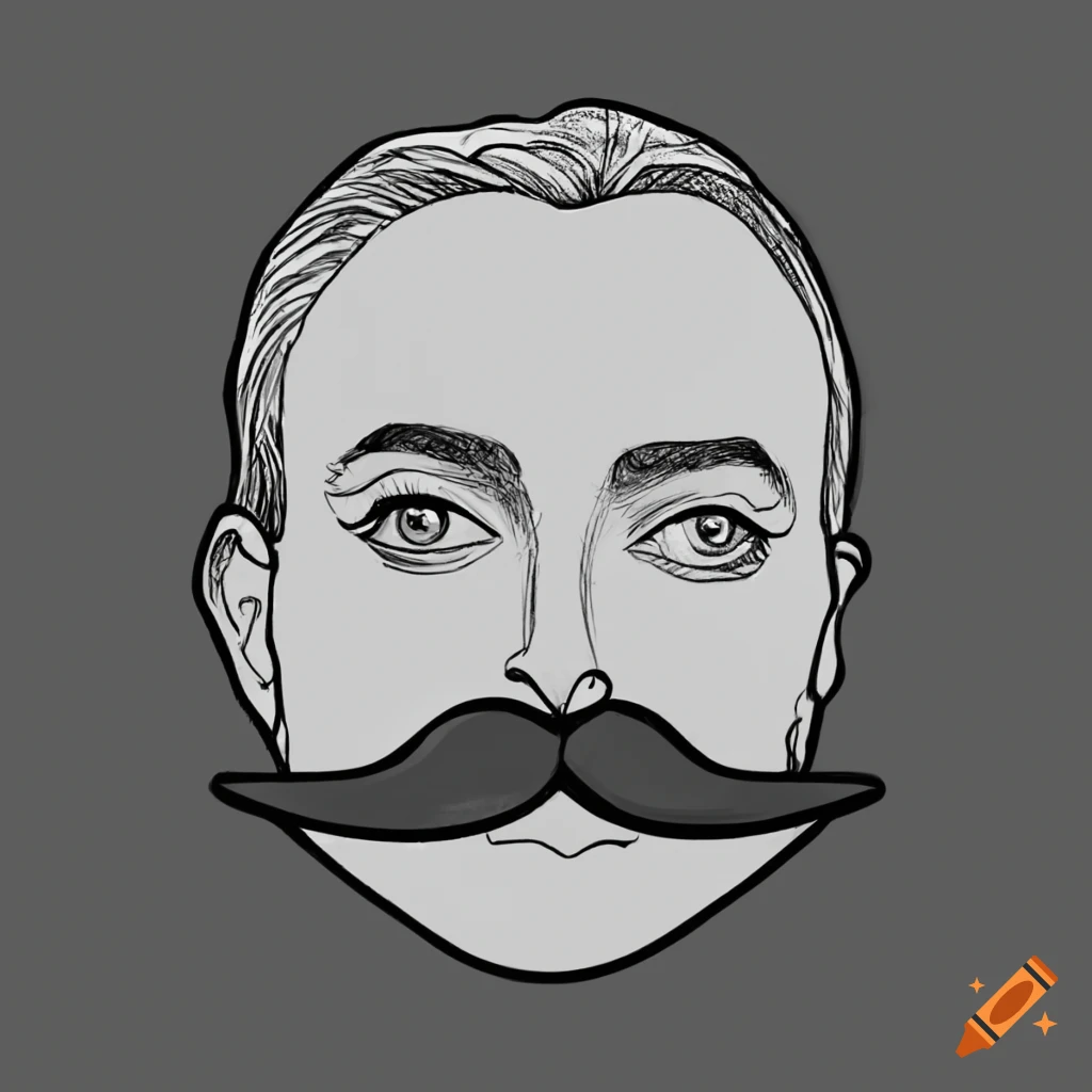 Mischievous moustache on Craiyon