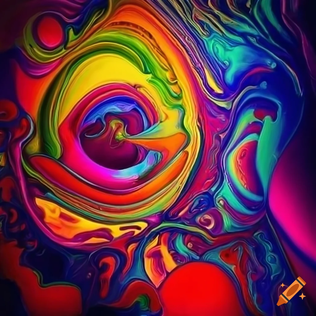 Psychedelic abstract artwork on Craiyon