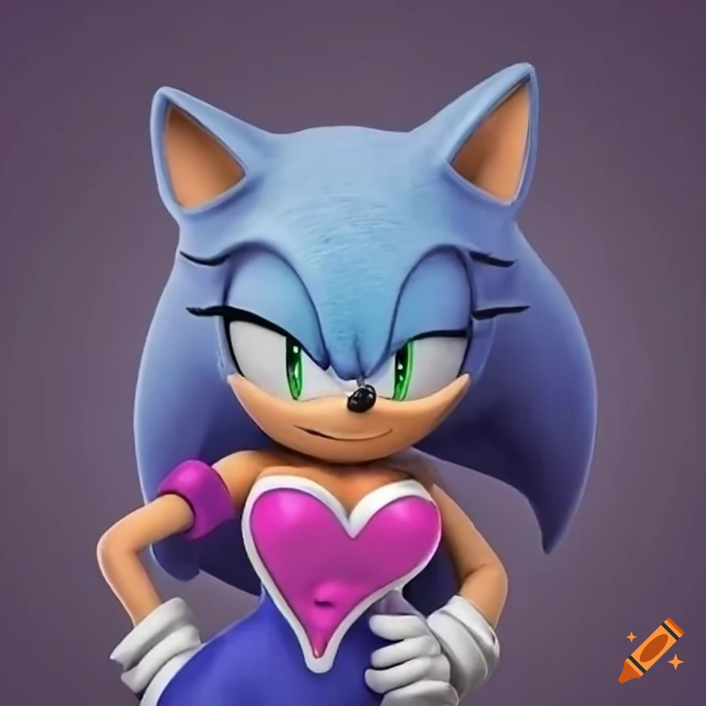 Cosplay of a female Sonic the Hedgehog in a new outfit on Craiyon