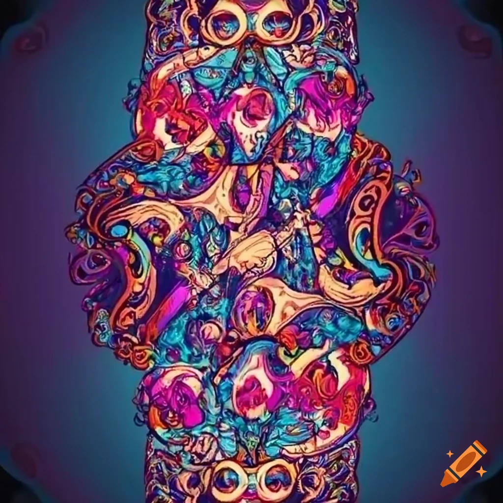 Highly detailed magic card back with intricate ornament on Craiyon