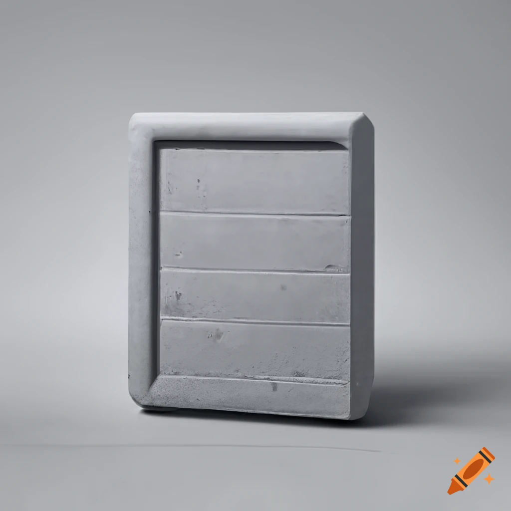 Grey concrete rectangle calendar on Craiyon