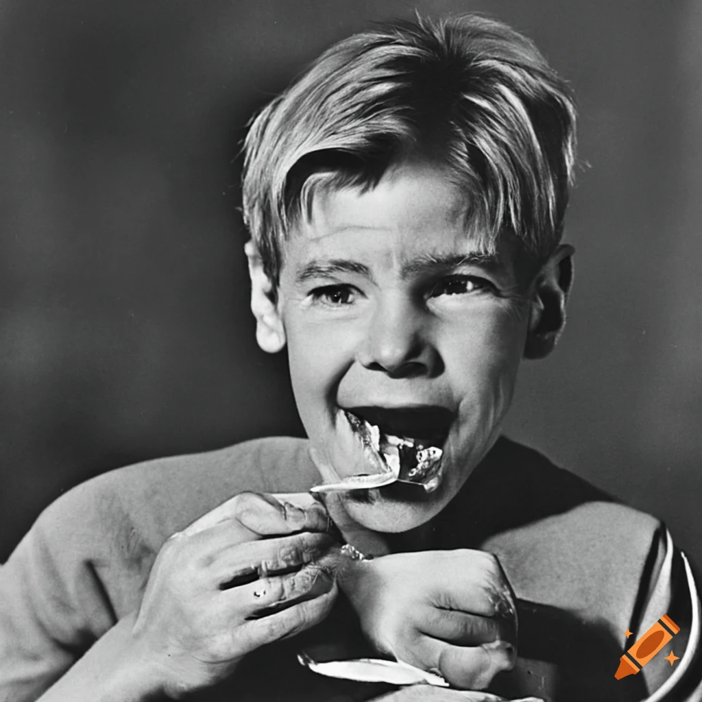 Young harrison ford enjoying spaghetti on Craiyon