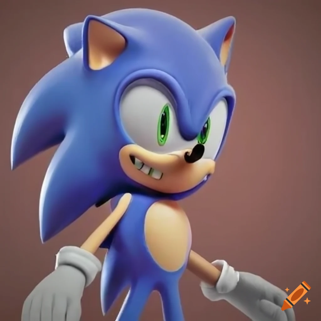Sonic the hedgehog character on Craiyon