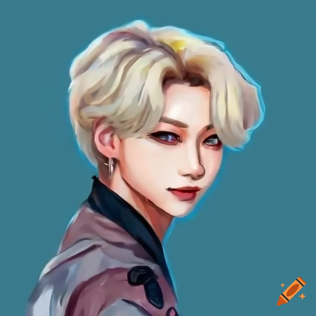 Chibi anime sticker of felix from stray kids on Craiyon