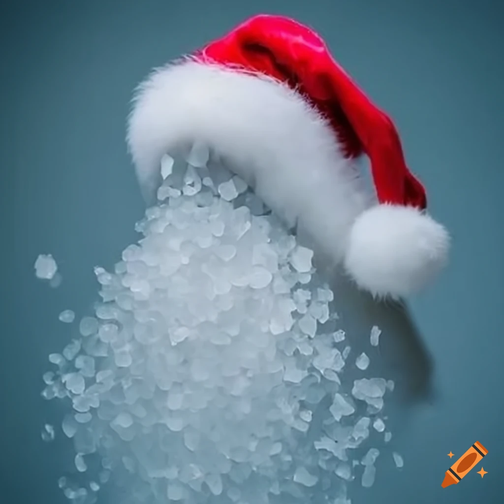 Funny salt face with santa claus hat on Craiyon