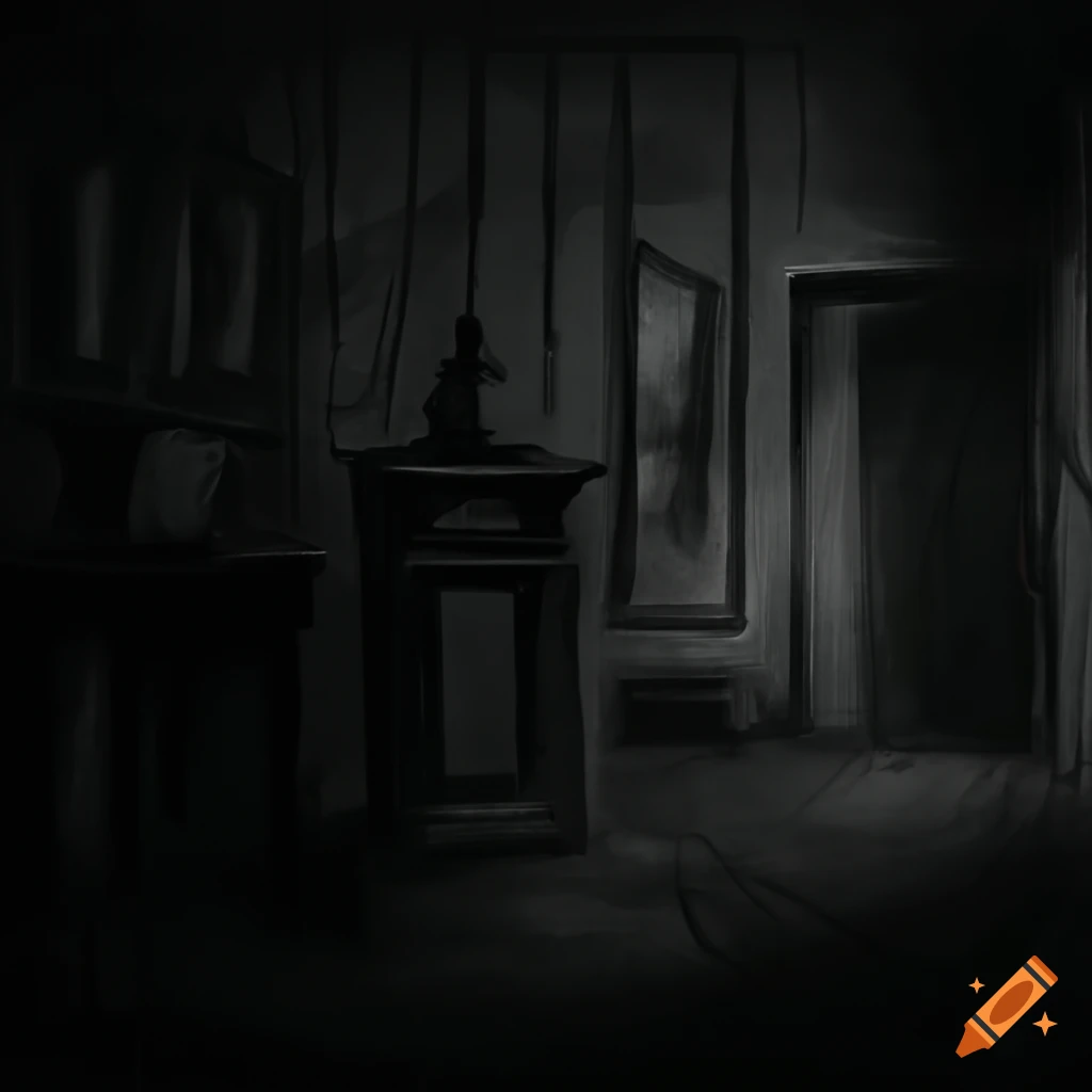 Minimalist dark room with mood lighting on Craiyon