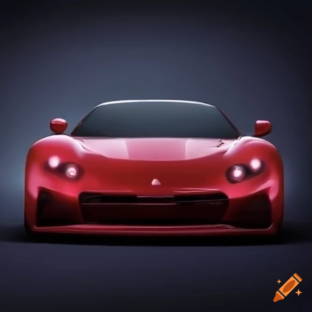Aesthetic front render of a 2000s sports car on Craiyon