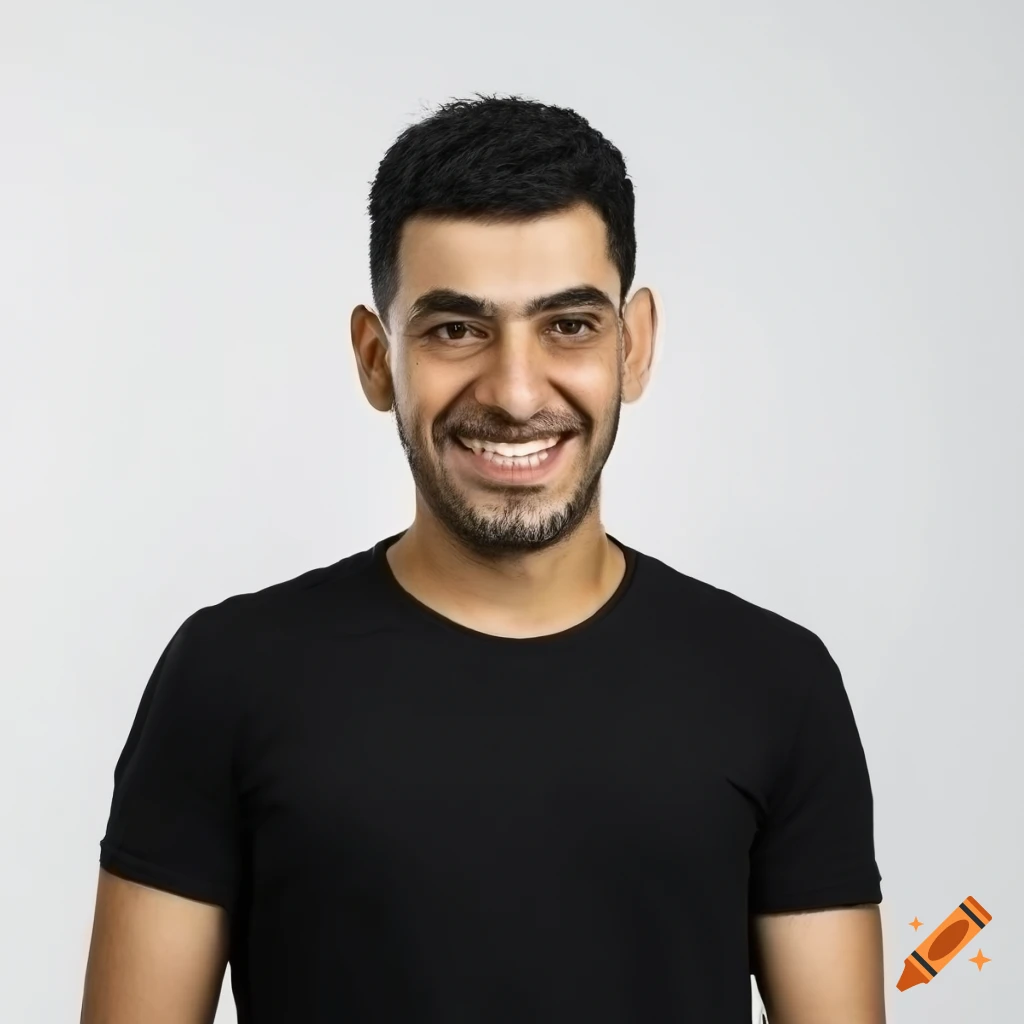 Portrait of a smiling Syrian man on Craiyon