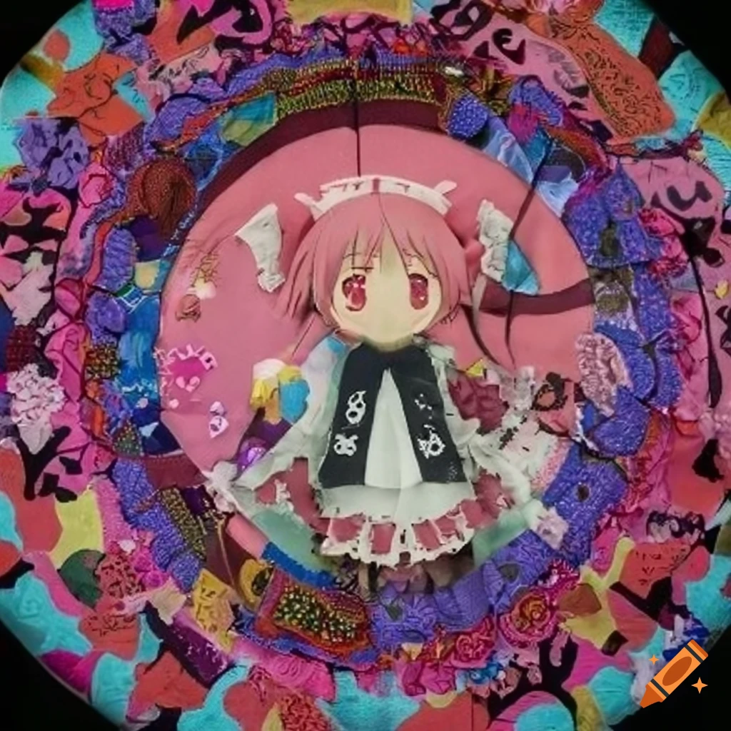 Madoka applique artwork on Craiyon