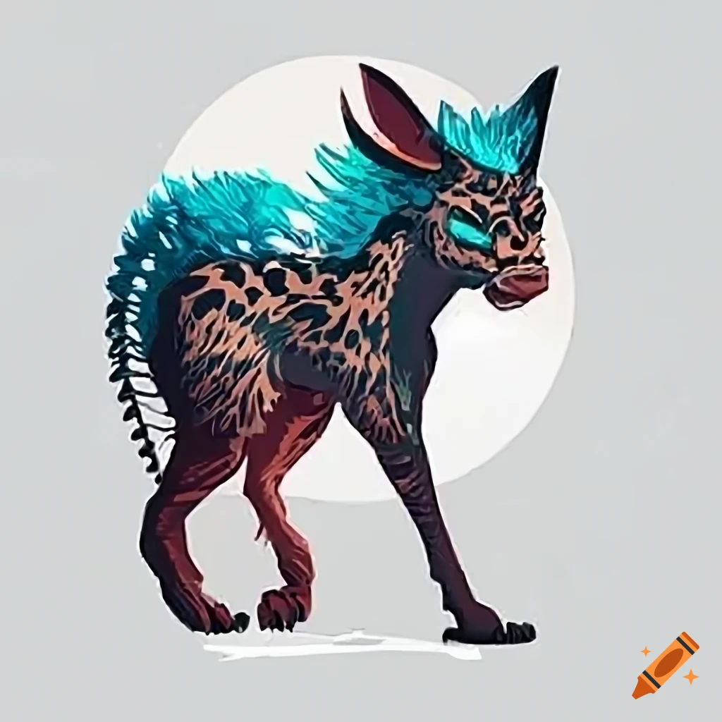 Detailed concept art of an animal hybrid on Craiyon