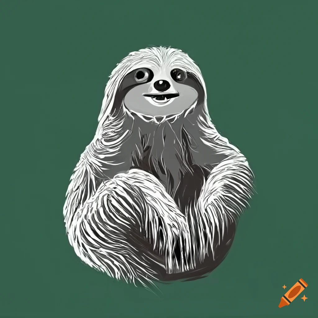 Sloth images created on Craiyon