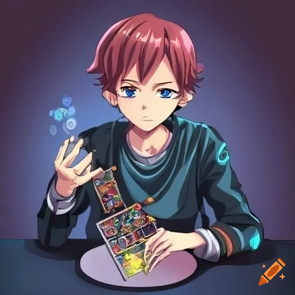 Anime character holding a board game on Craiyon