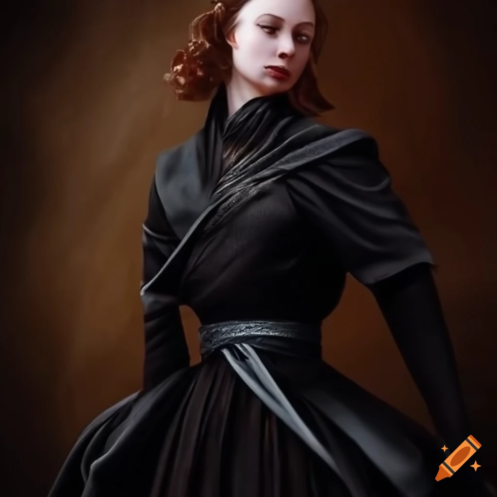 Detailed cosplay of lady maria in winter attire on Craiyon