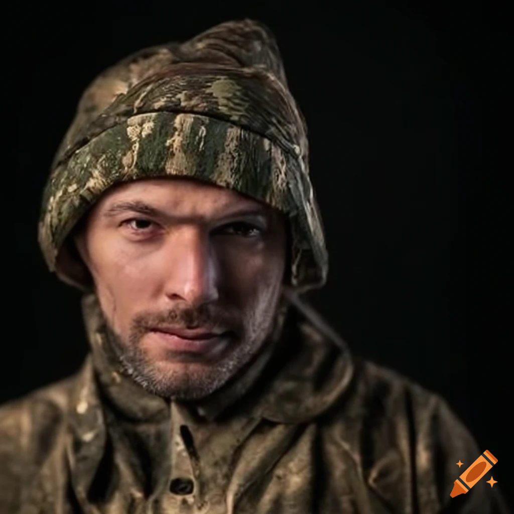 Portrait of a russian hunter on Craiyon