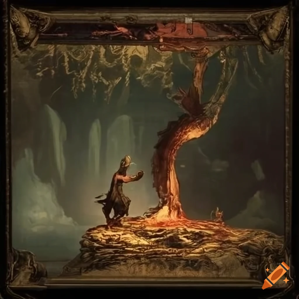 2d platform game enemy character named carlos schwabe on Craiyon