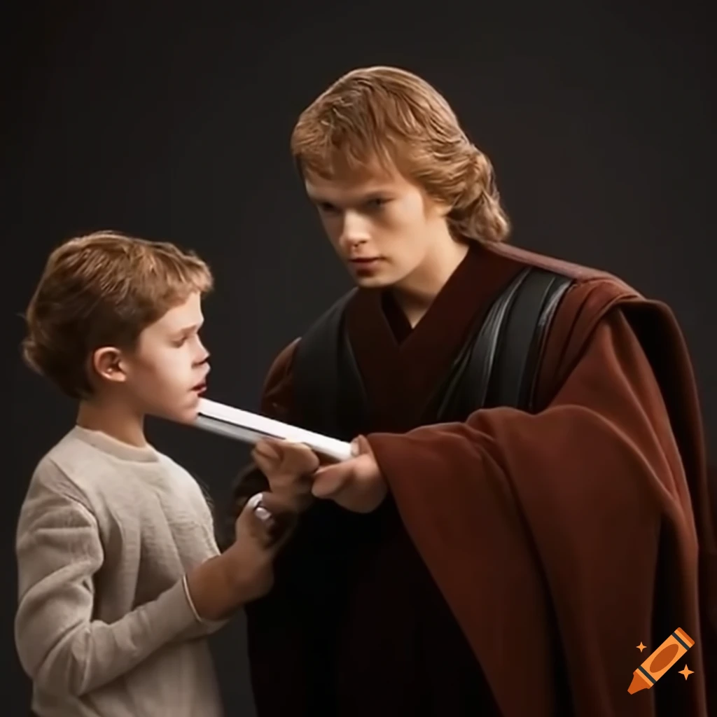 Anakin skywalker teaching younglings on Craiyon