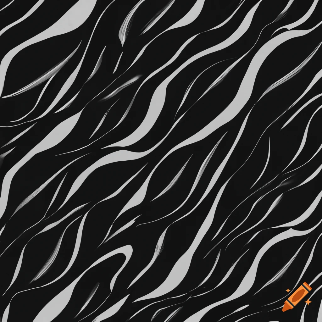Black and white abstract pattern with panther stripes on Craiyon