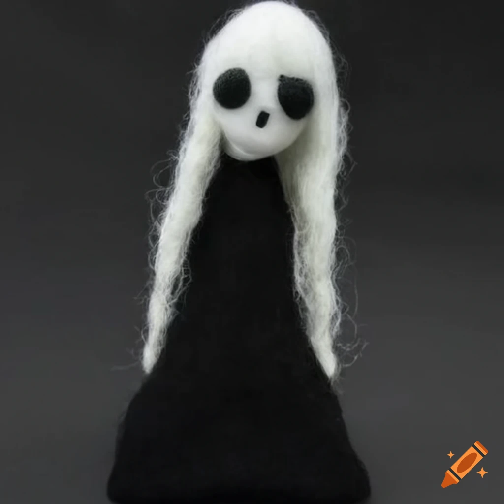 Creepy felted wool figures on Craiyon