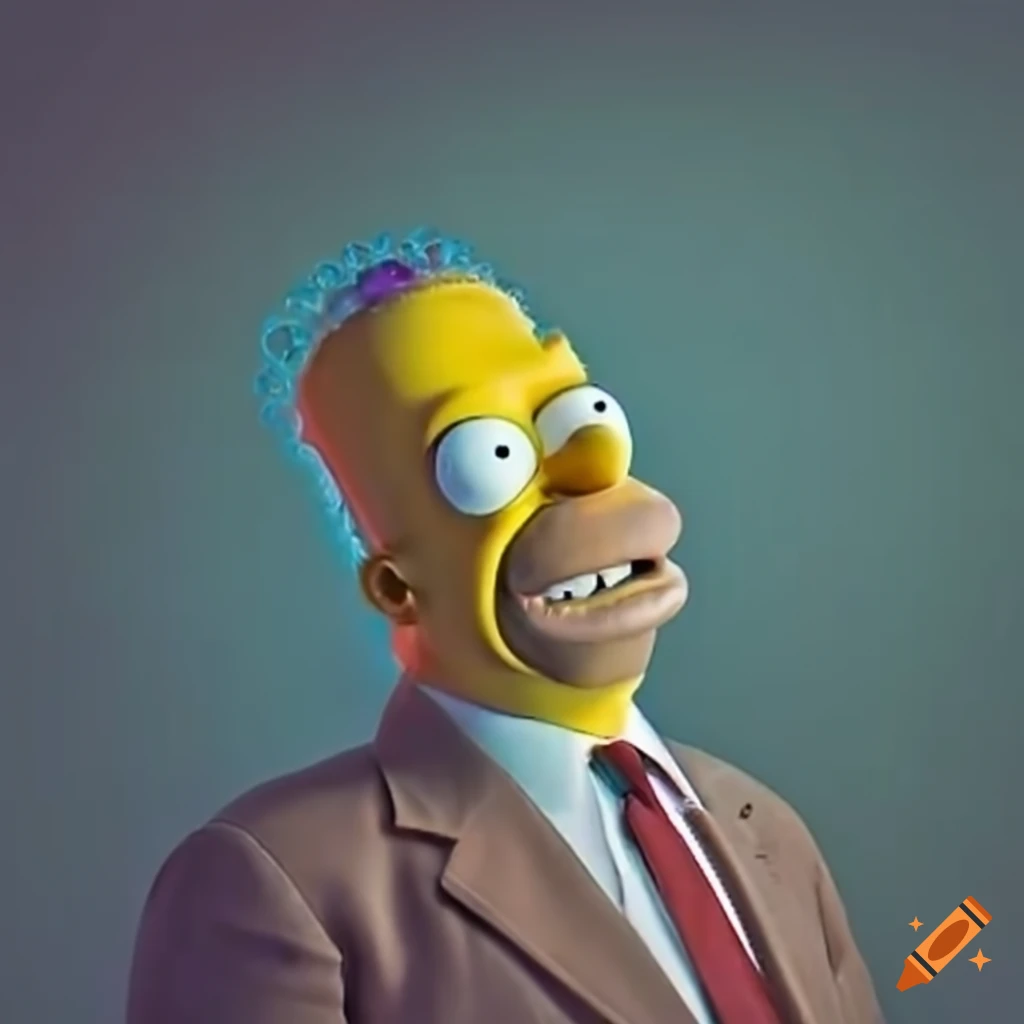 Mr. Bean and Homer Simpson on Craiyon