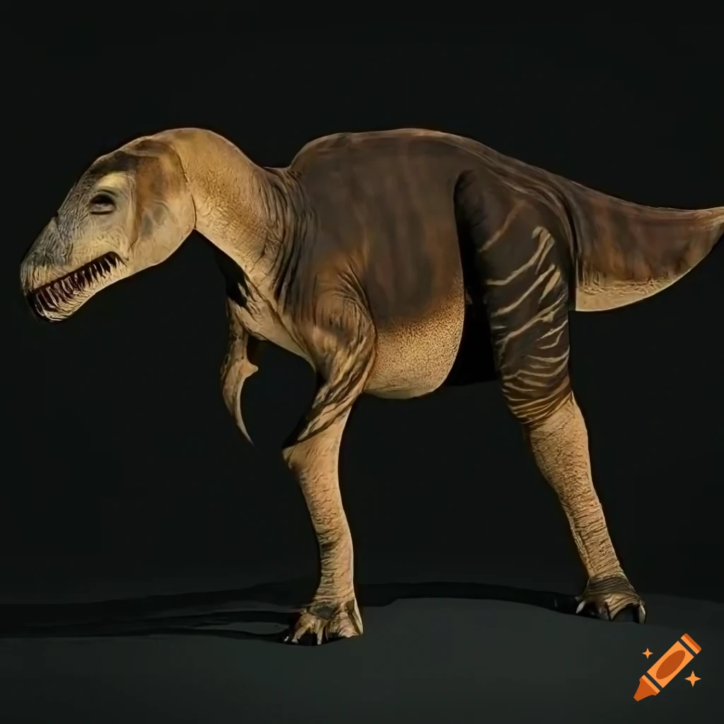 Scientific illustration of an Iguanodon dinosaur with unique color ...