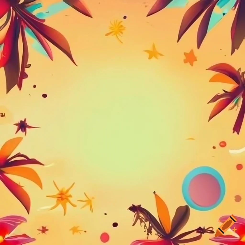 Vibrant summer party poster background on Craiyon