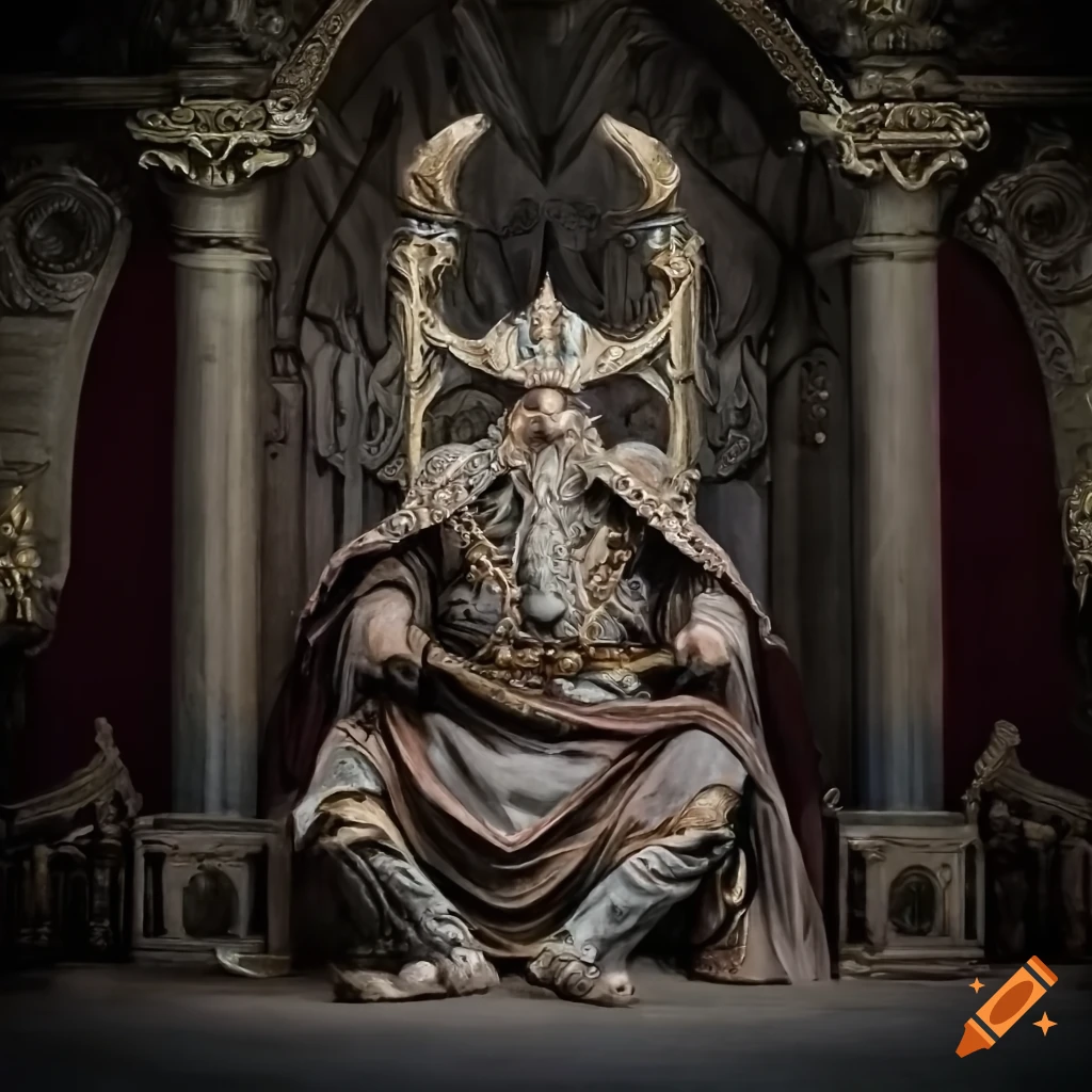 Odin Jesus Memes Depiction Of Odin On A Throne On Craiyon