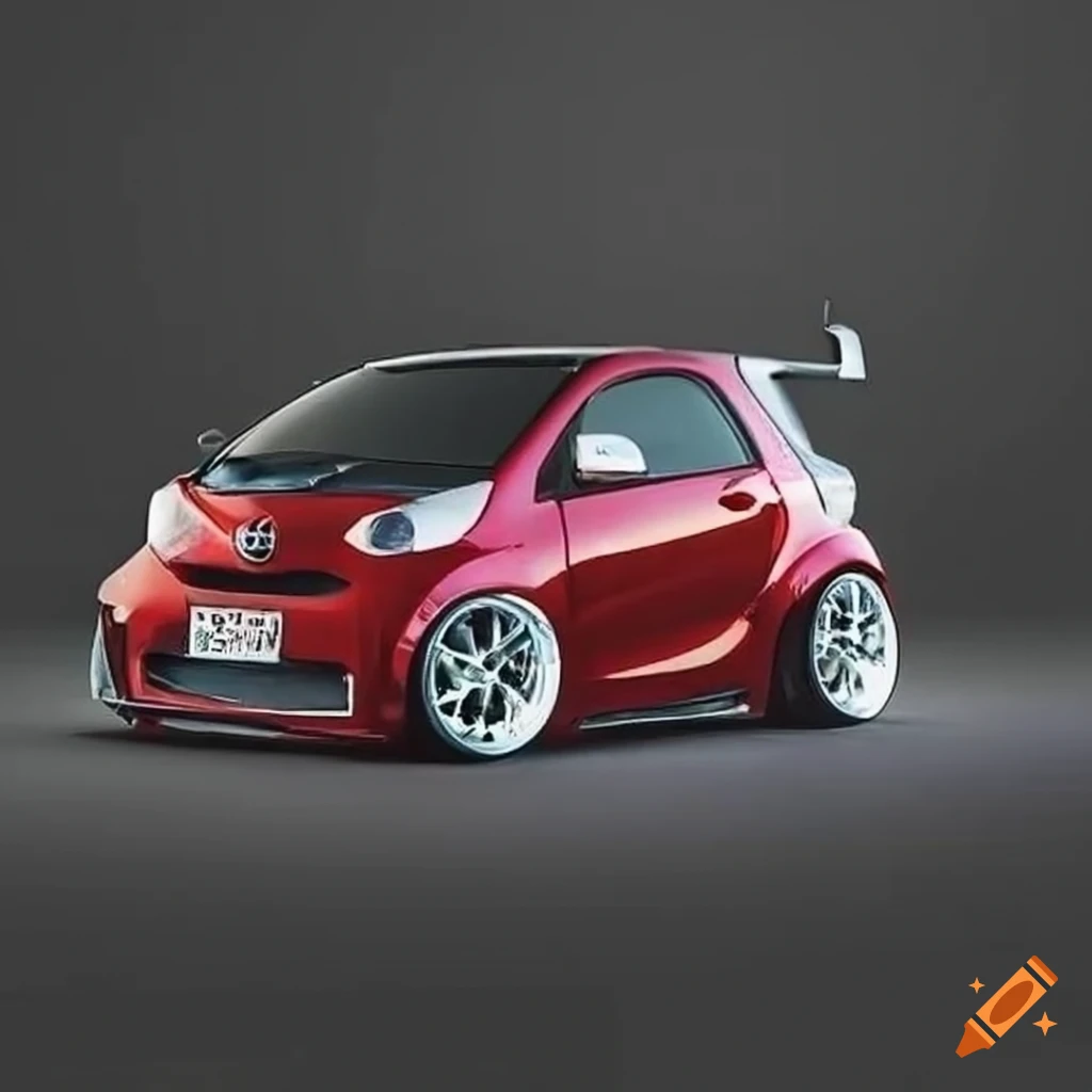 Modified Toyota IQ car on Craiyon