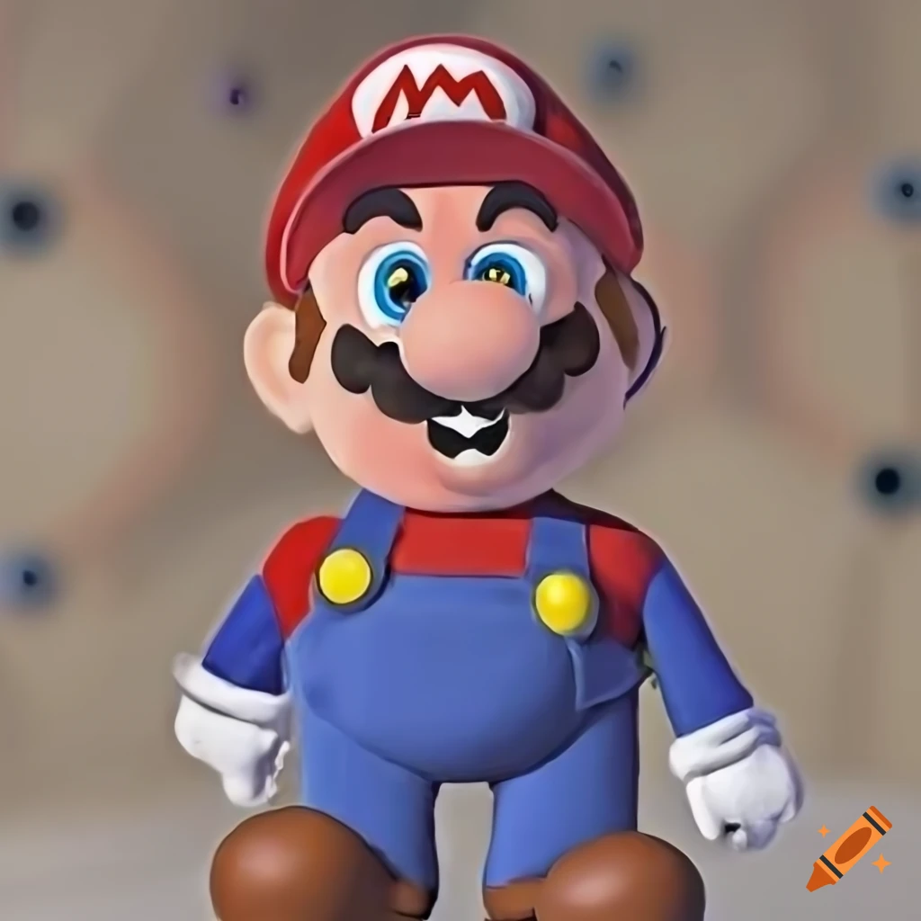 Image of realistic mario character on Craiyon