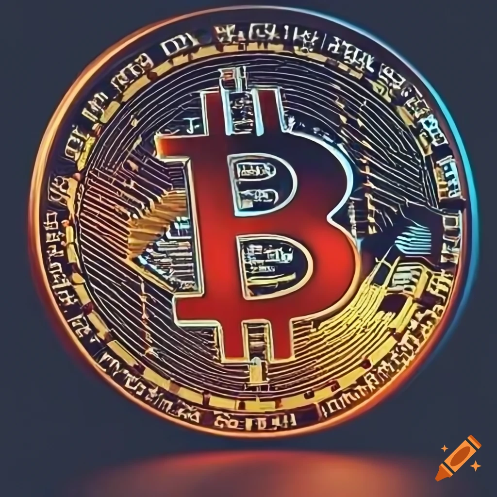 Layout of a crypto currency design on Craiyon