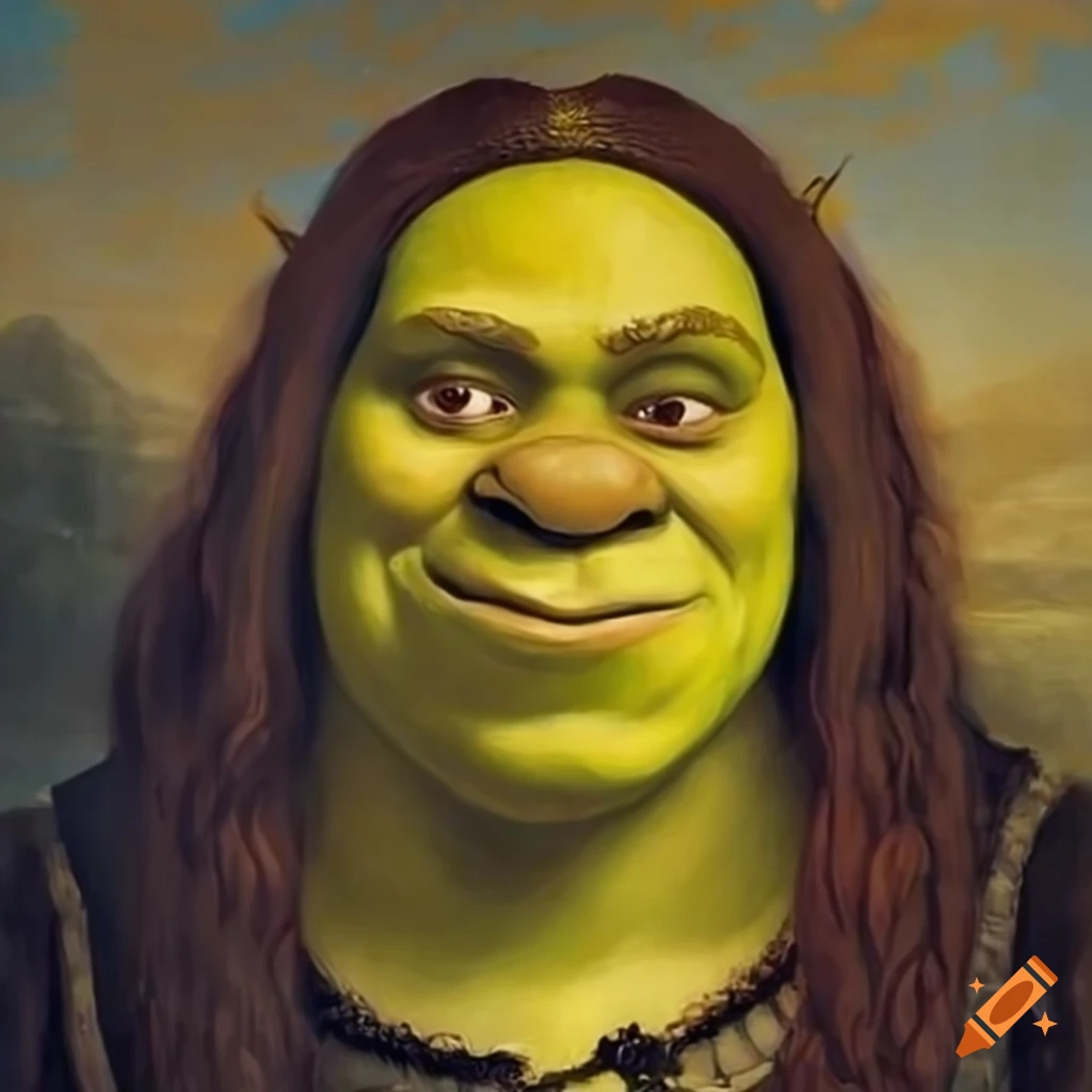 Portrait of Shrek by Leonardo da Vinci on Craiyon