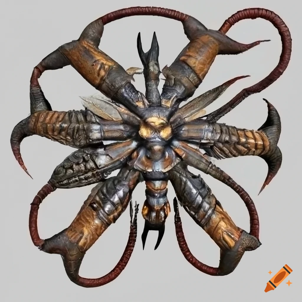 Fantasy insect monster with trilobite armor on Craiyon